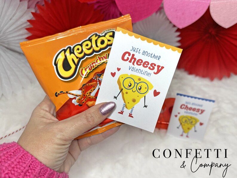 Cheesy Cheese Valentine Printable Cards, Classroom Valentines, Boy ...