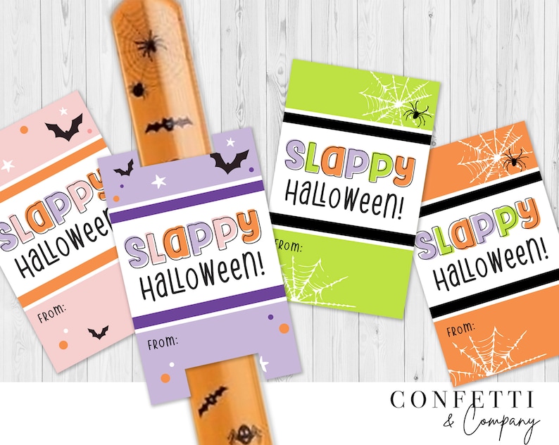 Slappy Halloween Slap Bracelet Printable Cards Non-candy - Etsy
