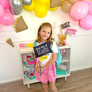 Banderas de banderines imprimibles del primer y último día de clases ...