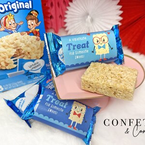 Printable Rice Krispy Treat Valentine Cards, Kid's Rice Cereal Treats ...