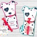 Dalmatian Puppy Dog Valentine Treat Holder Printable Cards, Candy ...