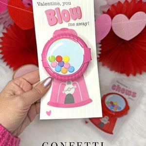 Gumball Machine Valentines, Printable Bubble Tape Valentine Cards ...