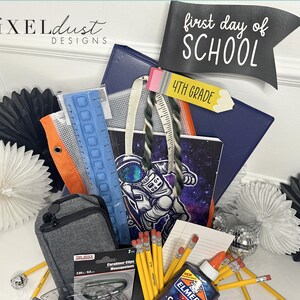 First & Last Day of School Printable Pennant Flags, Back to School ...