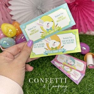 Easter Bunny Bucks Printables, Printable Easter Egg Coupons, Easter ...