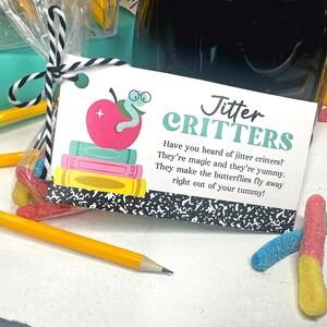 Printable Book Worms & Jitter Critters Gummy Worm Treat Tags for ...