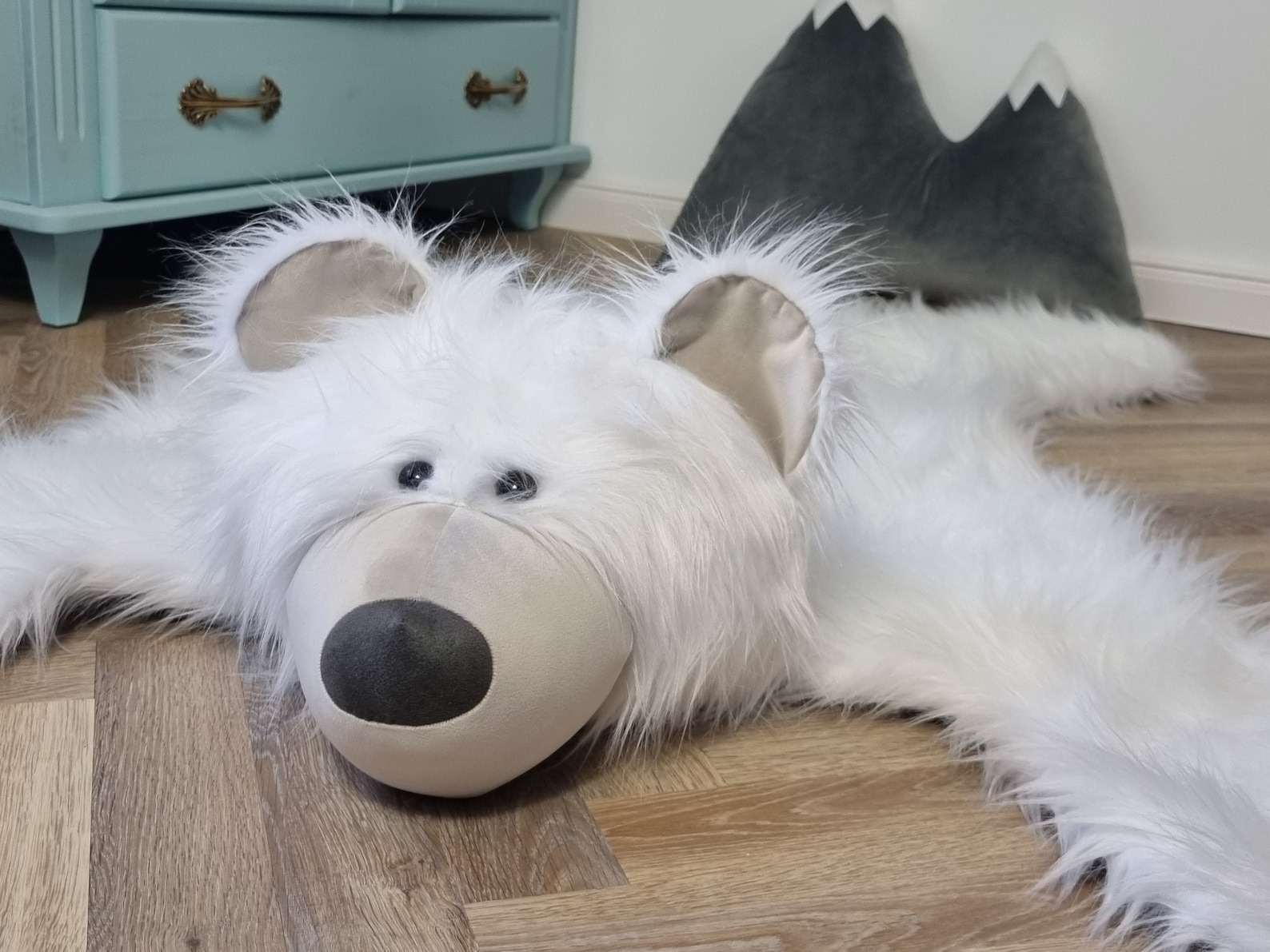 55x44 IN Nursery Bear Rug for Woodland Theme Room / Baby Room - Etsy