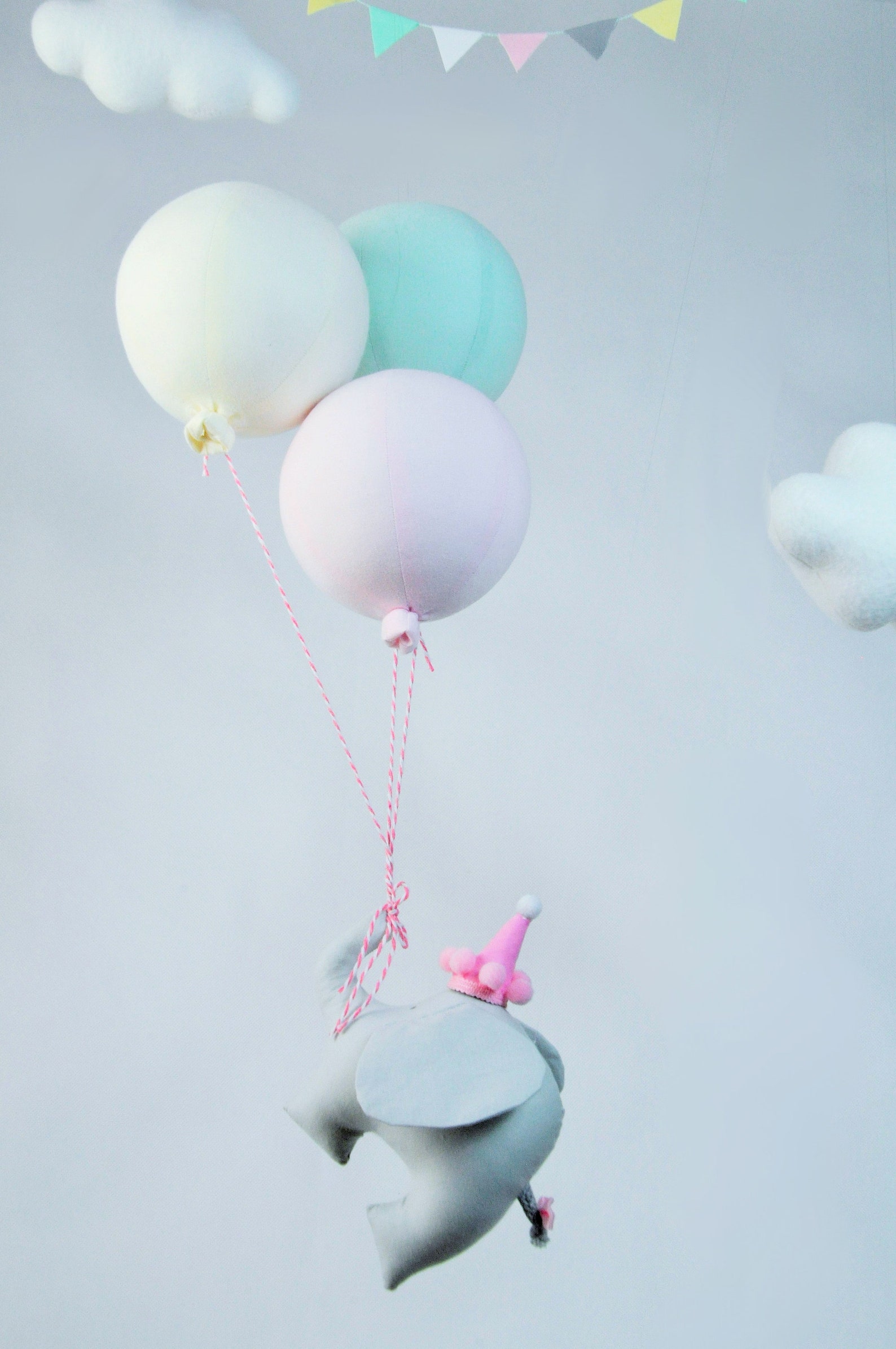 Elephant and Balloons Nursery Decoration Elephant Balloons - Etsy
