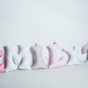 Fabric Letters, Nursery Wall Letters, Fabric Name Banner, Baby Room ...