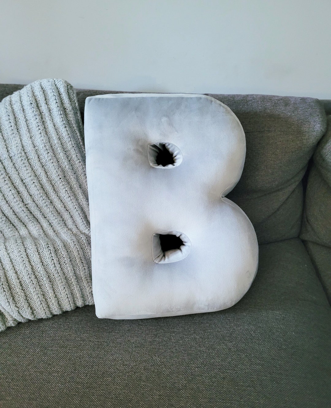 Letter B, Huge Letter Cushion 19" (48 Cm) or Big 16" (40cm), Letter B ...