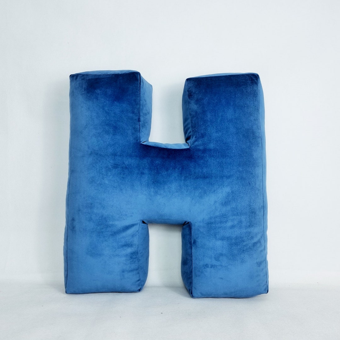 Letter H, Huge Letter Cushion 19 48 Cm or Big 16 40cm, Letter H Pillow ...