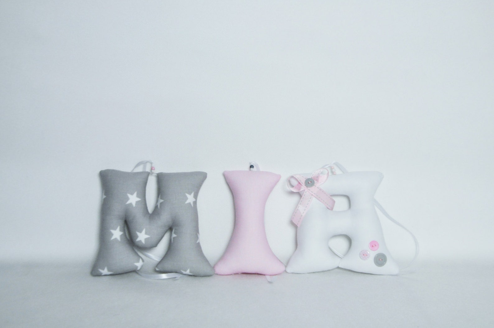 Fabric Letters Nursery Wall Letters Fabric Name Banner Baby - Etsy