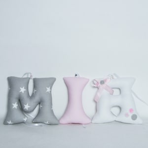 Fabric Letters, Nursery Wall Letters, Fabric Name Banner, Baby Room ...