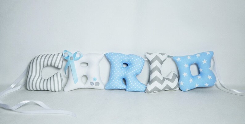 Fabric Letters Nursery Wall Letters Fabric Name Banner Baby | Etsy