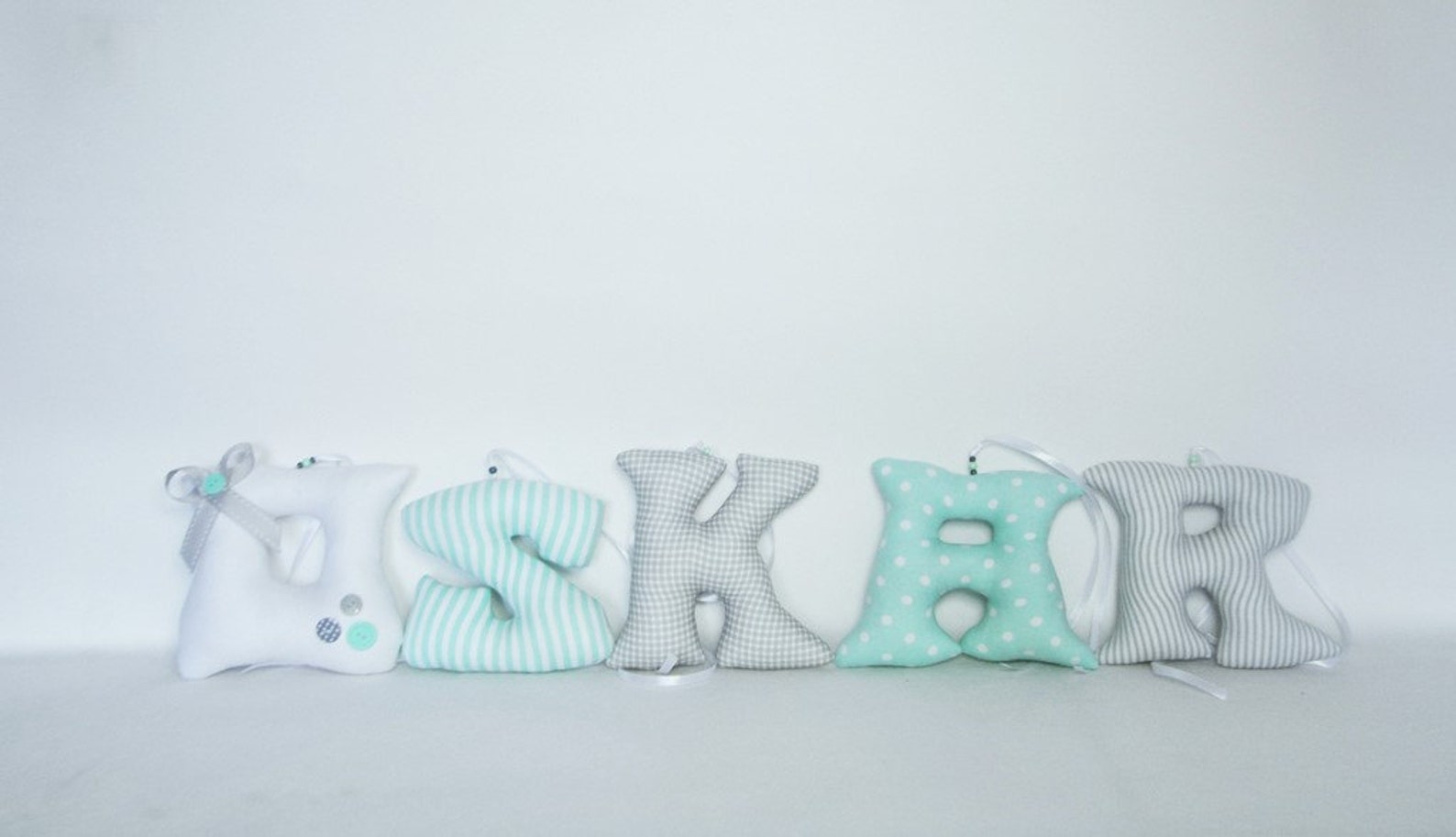 Fabric letters nursery wall letters fabric name banner baby | Etsy