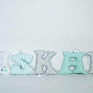 Fabric Letters, Nursery Wall Letters, Fabric Name Banner, Baby Room ...