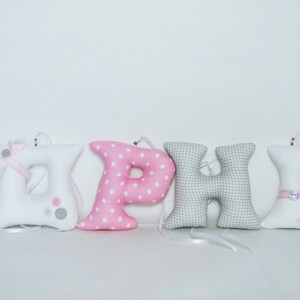 Fabric Letters, Nursery Wall Letters, Fabric Name Banner, Baby Room ...