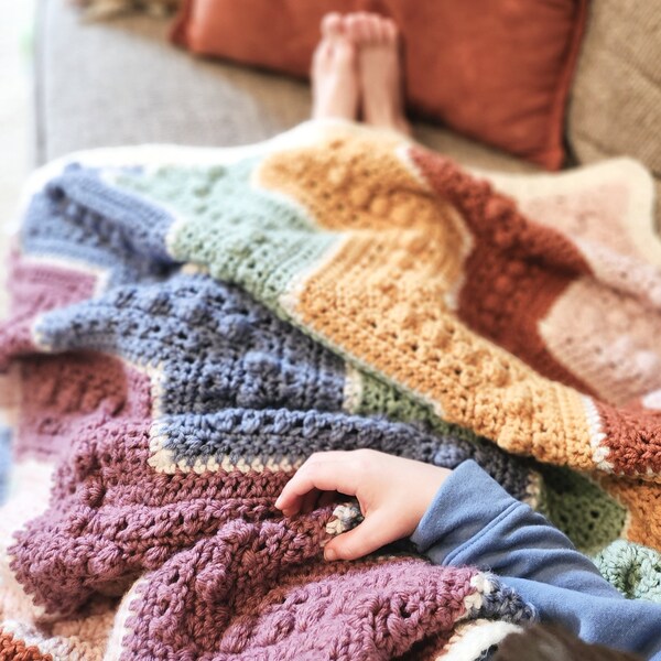 Bobble Stitch Afghan - Etsy