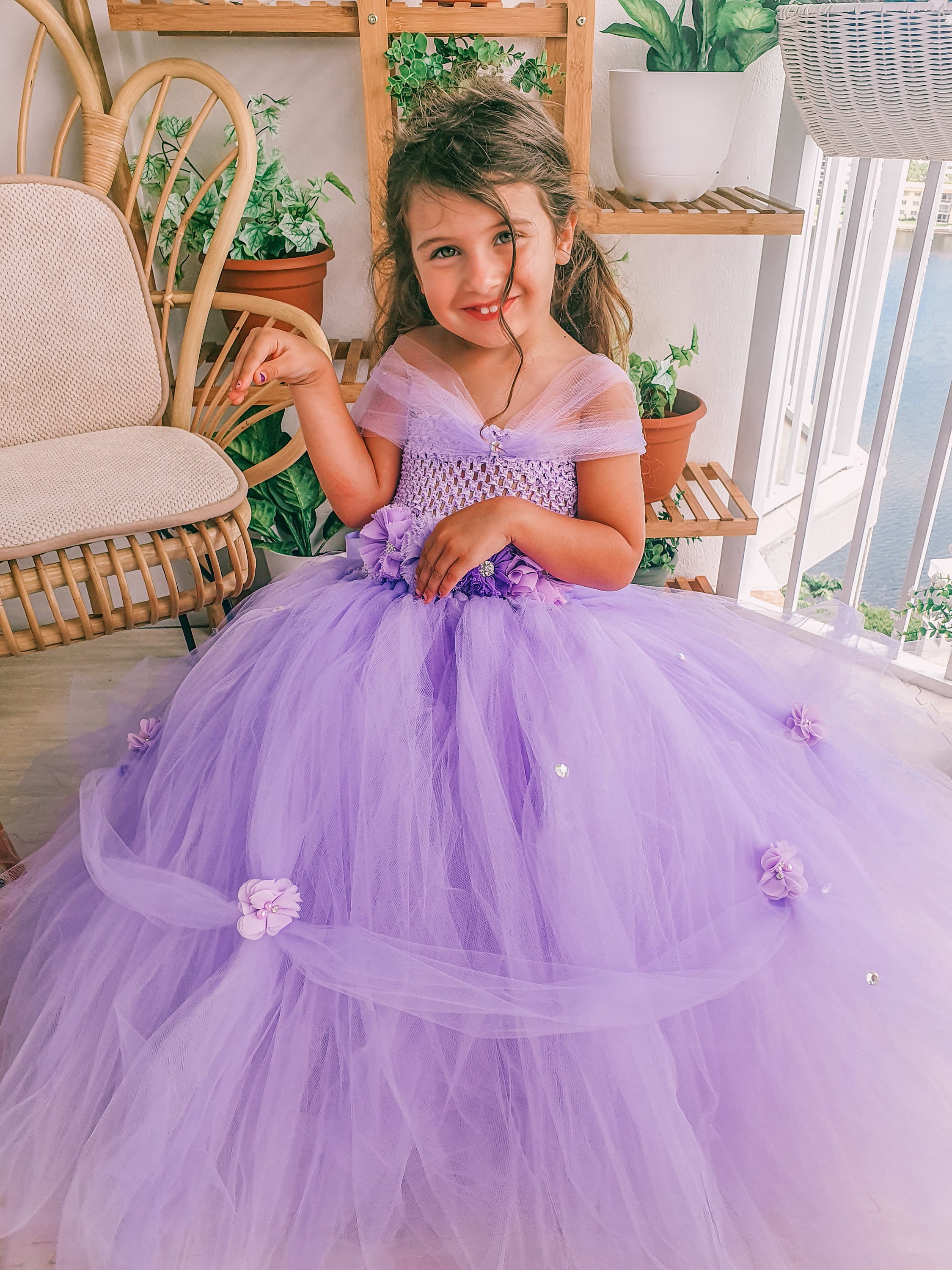 Lavender Pink Princess Flower Birthday Photoshoot Baby Girl | Etsy Canada