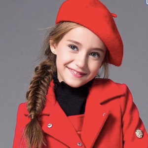 Kids Girls Wool Winter Fall Spring Cute Beret Hat - Etsy