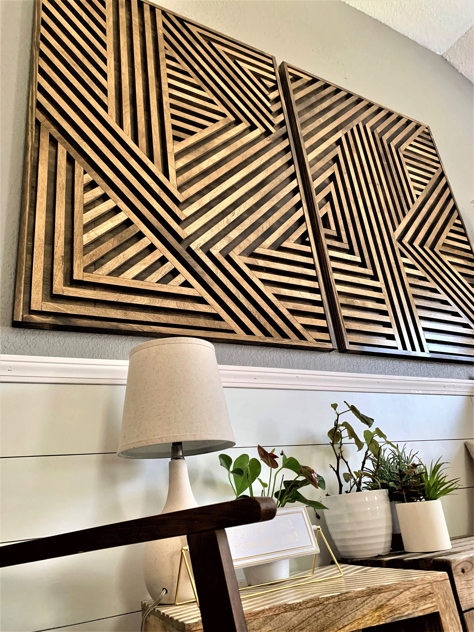 Geometric Wood Art, Wood Wall Art, Large Rustic Wall Art, Wood Art ...
