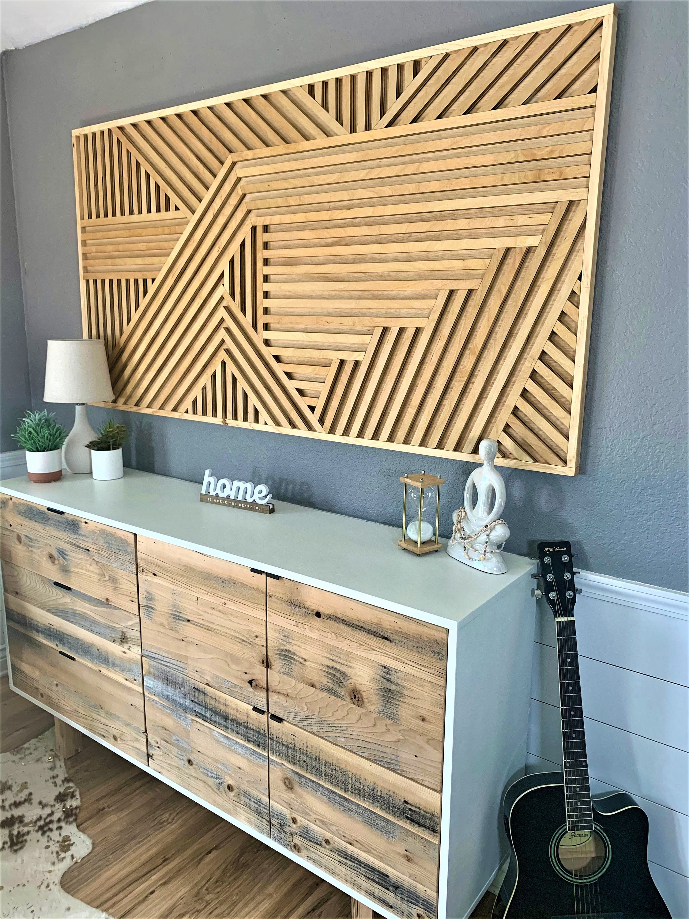 Geometric Wood Art Wood Wall Art Rustic Wall Art Wood Art | Etsy