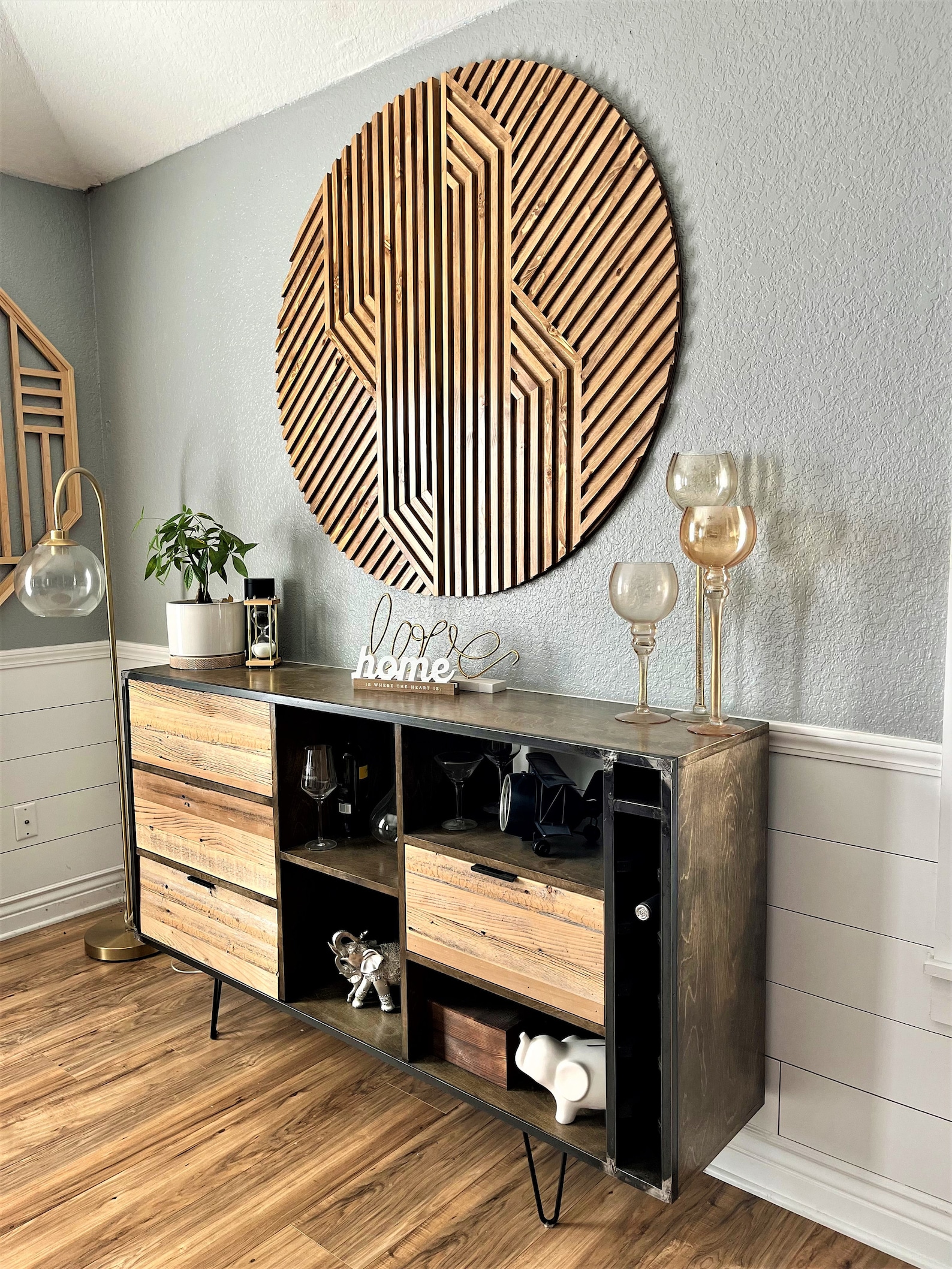 Geometric Wood Art Geometric Wall Art Handmade Art Wood | Etsy