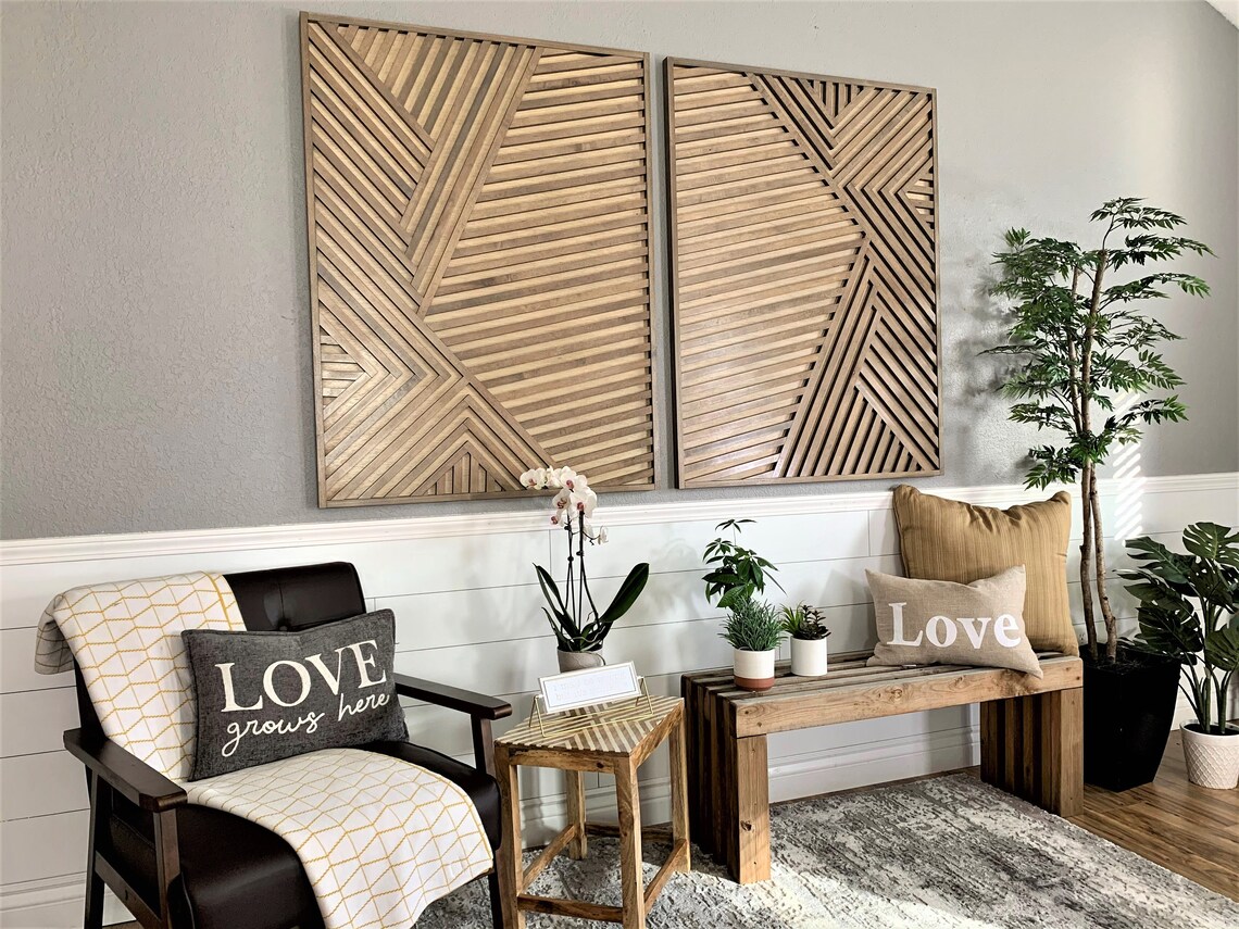 Wood Art Wood Wall Art Geometric Wood Art Geometric Wall | Etsy