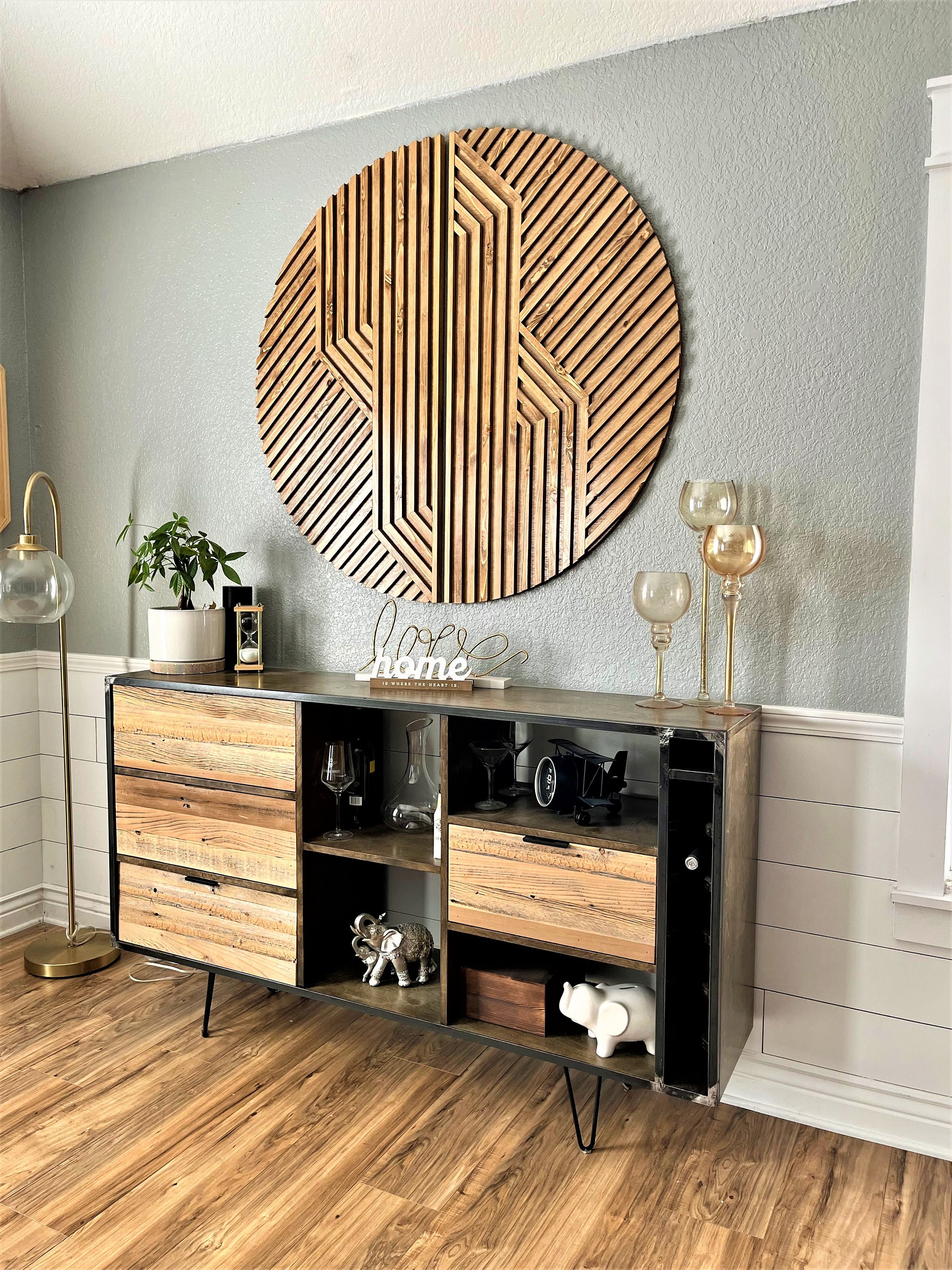 Geometric Wood Art Geometric Wall Art Handmade Art Wood | Etsy