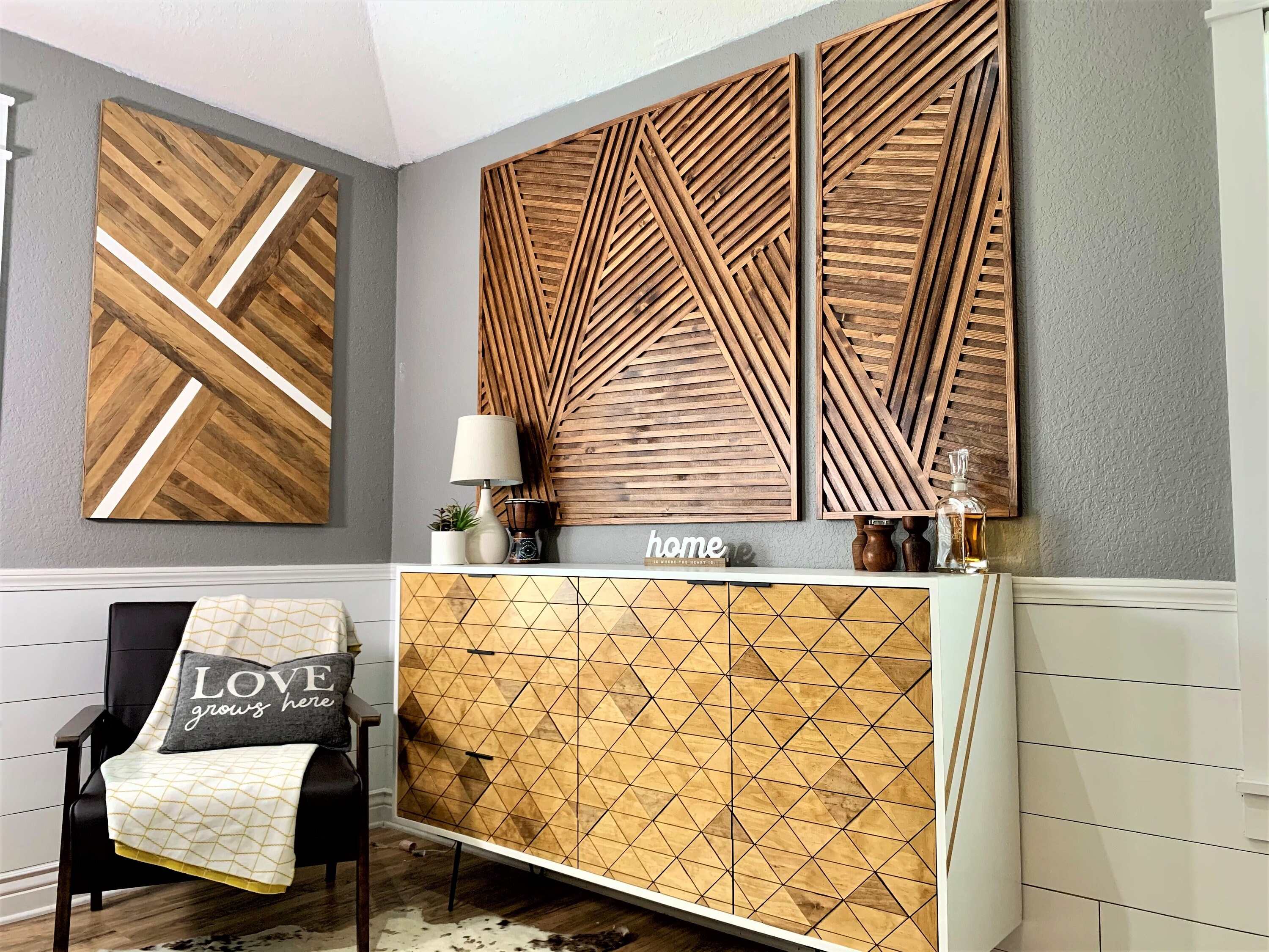 Geometric Wood Art Geometric Wall Art Handmade Art Wood - Etsy