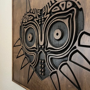 Wood Wall Art, Legend of Zelda Majora's Mask, Zelda, Link Mask, Gamer ...