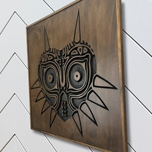 Wood Wall Art, Legend of Zelda Majora's Mask, Zelda, Link Mask, Gamer ...