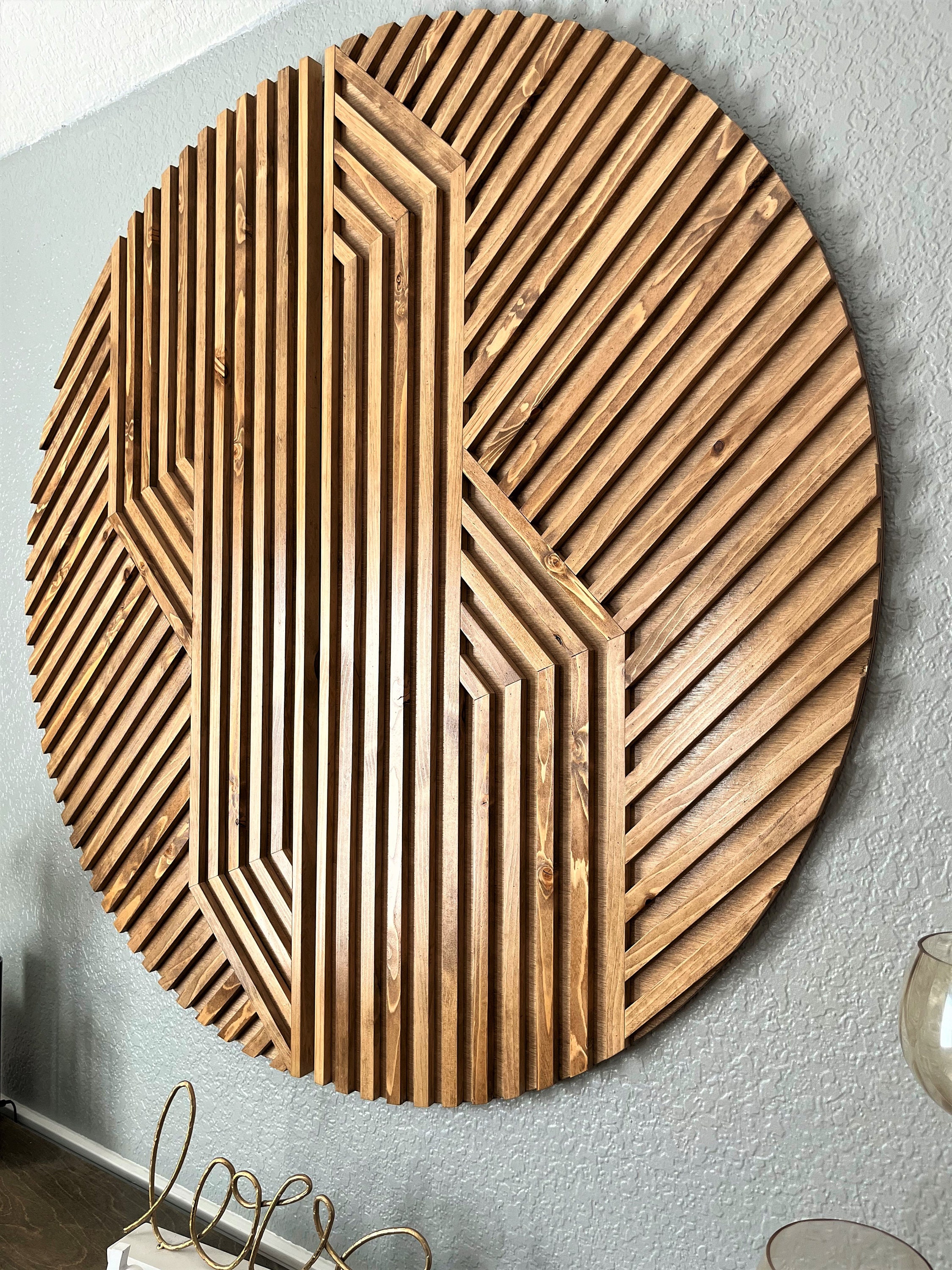 Geometric Wood Art Geometric Wall Art Handmade Art Wood | Etsy