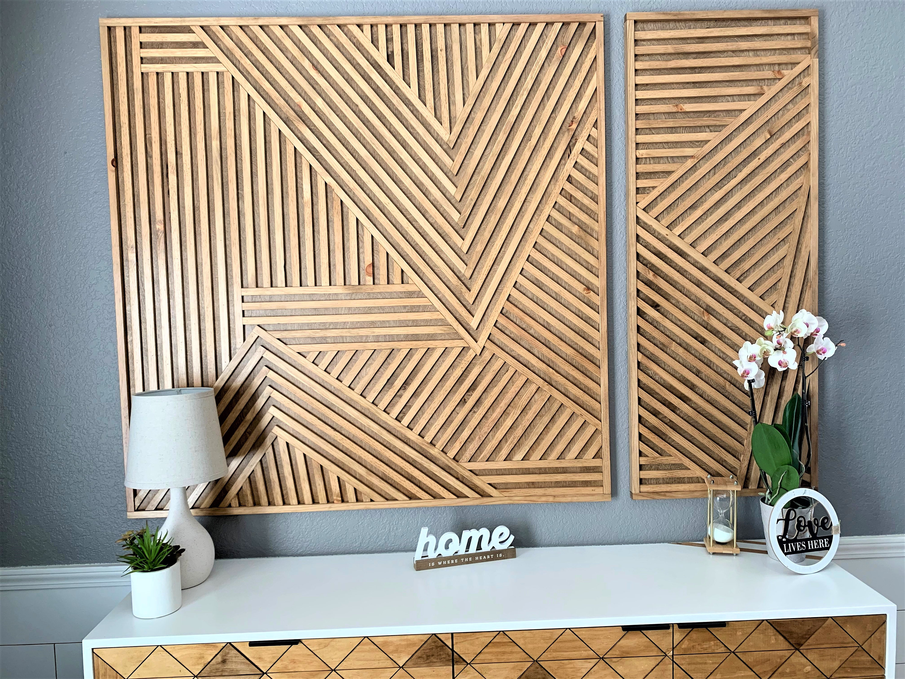 Geometric Wood Art Geometric Wall Art Handmade Art Wood | Etsy