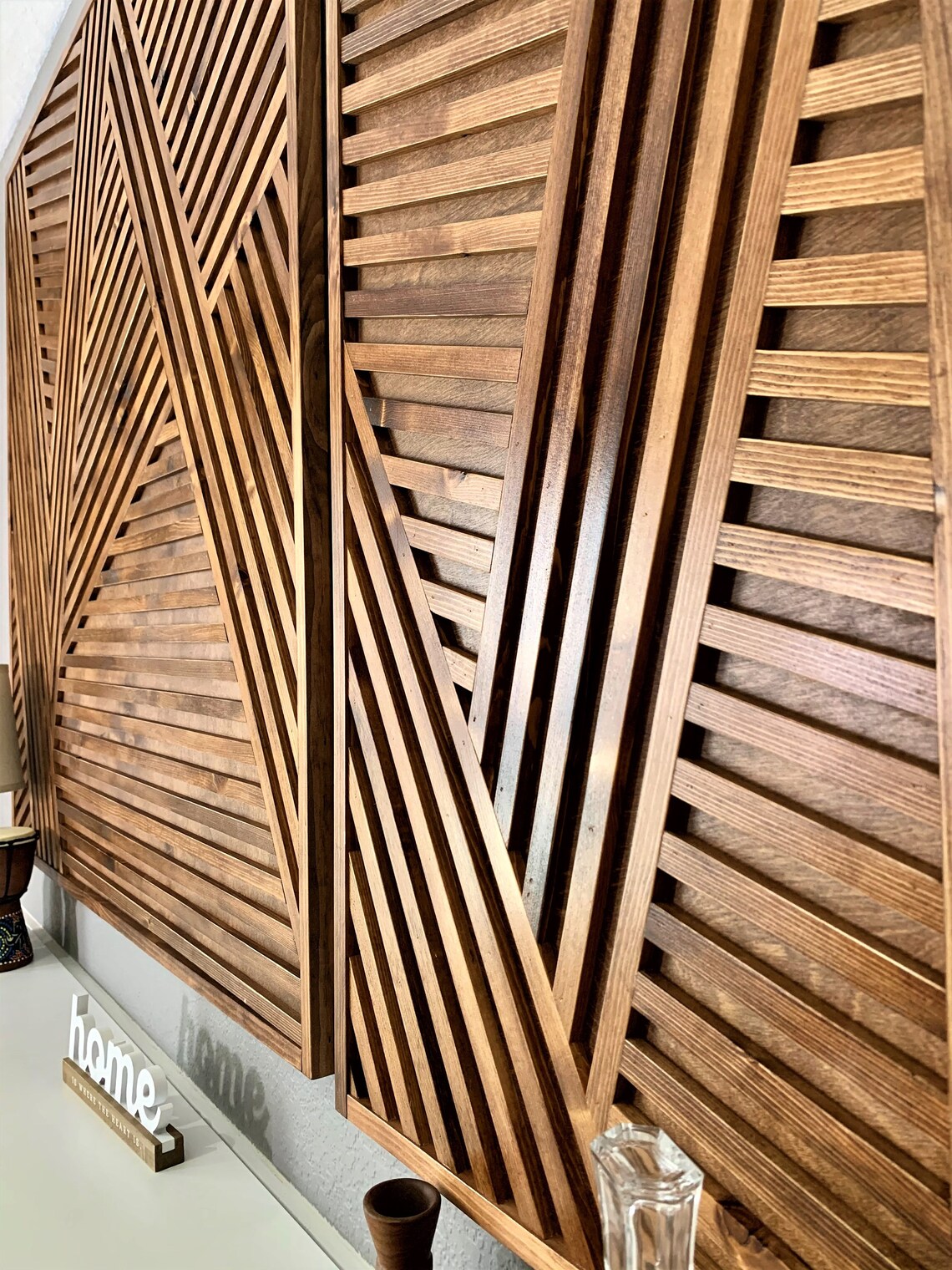 Geometric Wood Art Geometric Wall Art Handmade Art Wood - Etsy