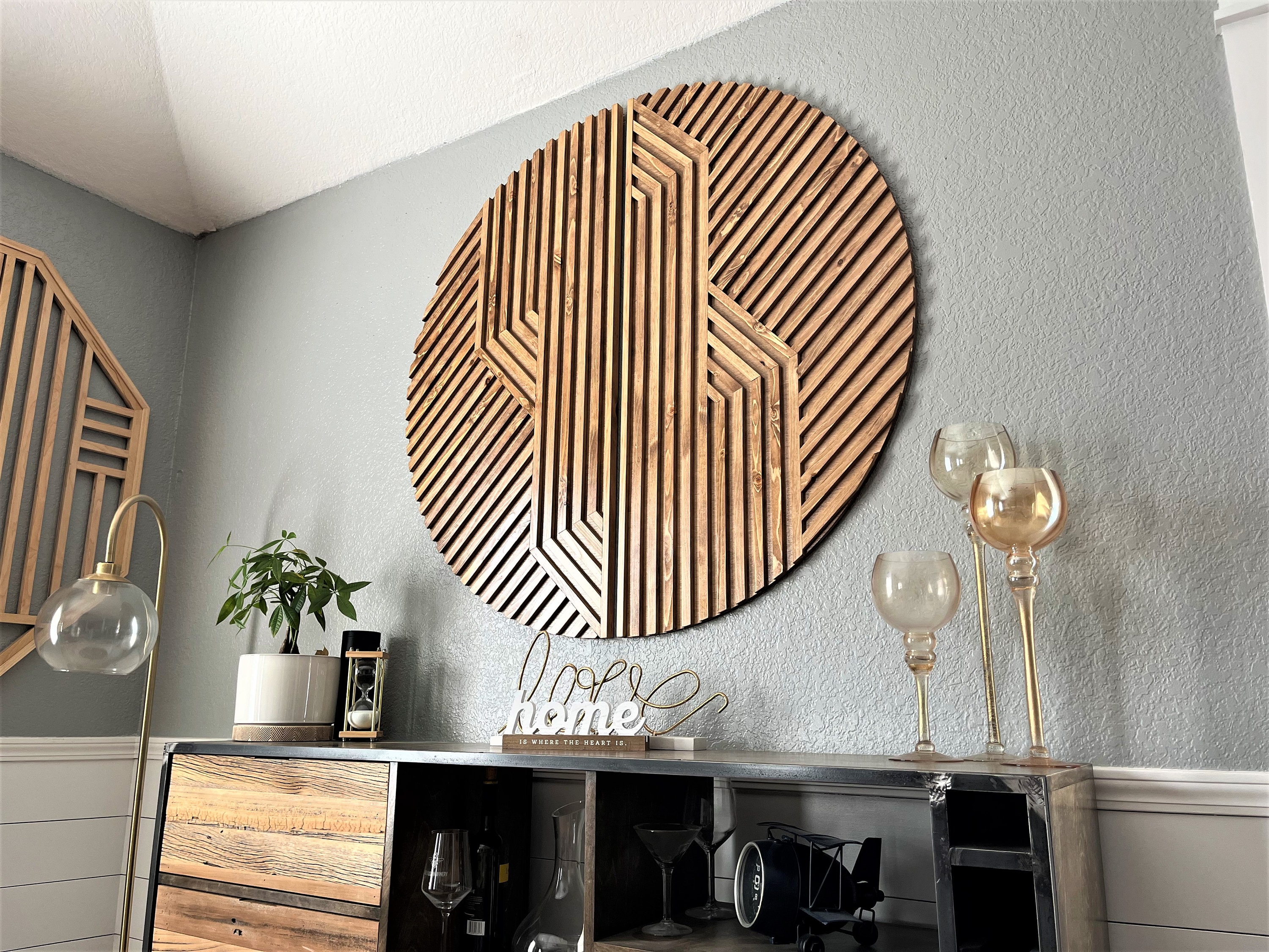 Geometric Wood Art Geometric Wall Art Handmade Art Wood | Etsy