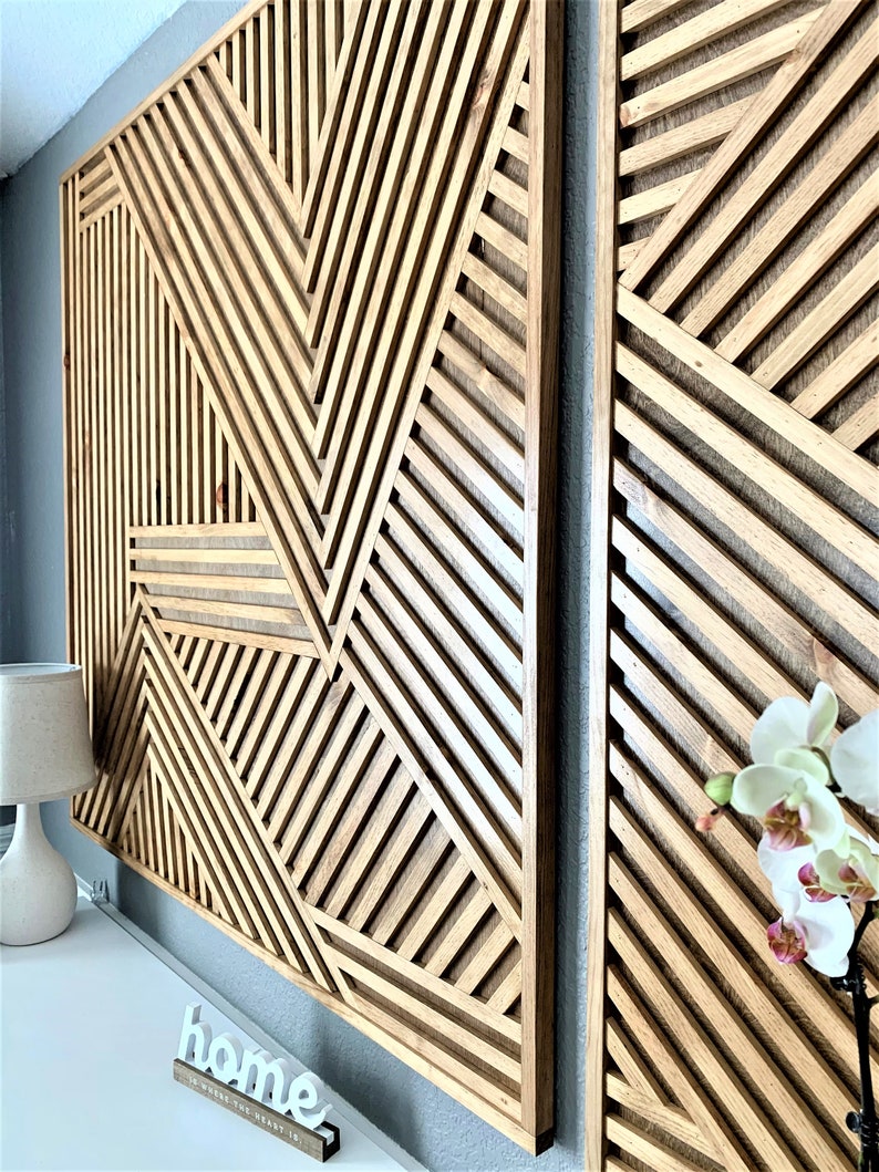 Geometric Wood Art Geometric Wall Art Handmade Art Wood - Etsy