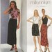 Simplicity 8545 Wrap Skirt in Two Lengths Sweetheart Neckline Tank Top ...