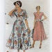 Vintage Vogue 9282 Wrap Dress Dropped Shoulder Cap Sleeve Misses 6 8 10 ...