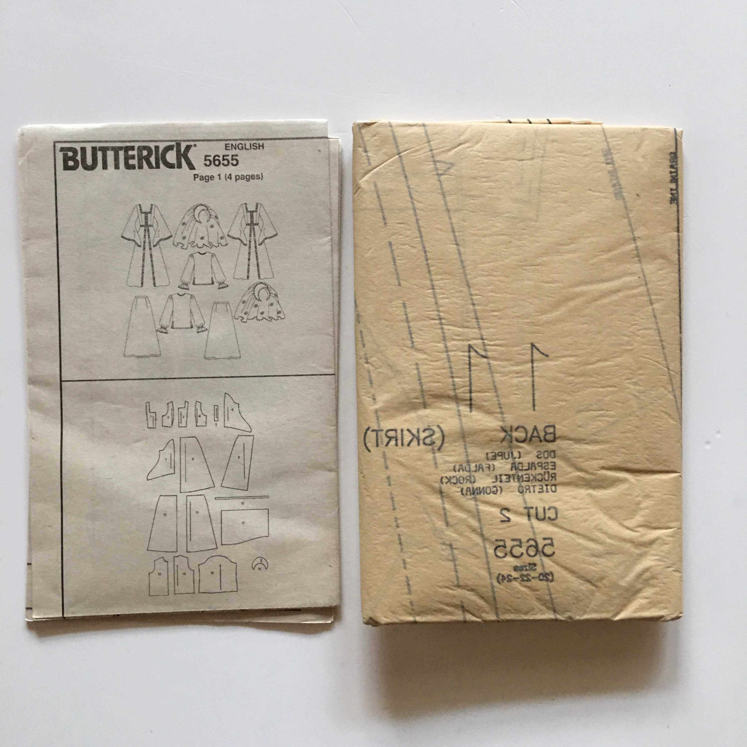 Butterick 5655 Renaissance Noble Woman Dress Period Costume - Etsy