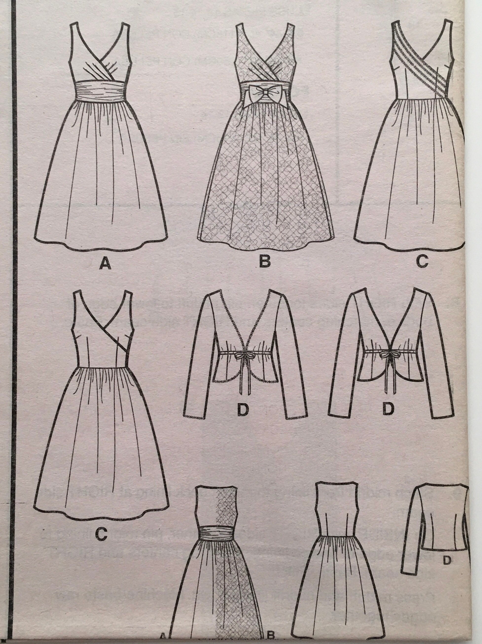 New Look 6644 Surplice Bodice Dress and Cinch Waist Jacket - Etsy