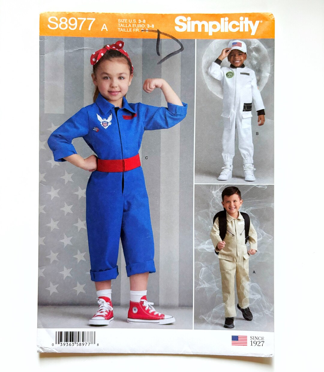 Simplicity 8977 Children's Rosie the Riveter Aviator Pilot - Etsy