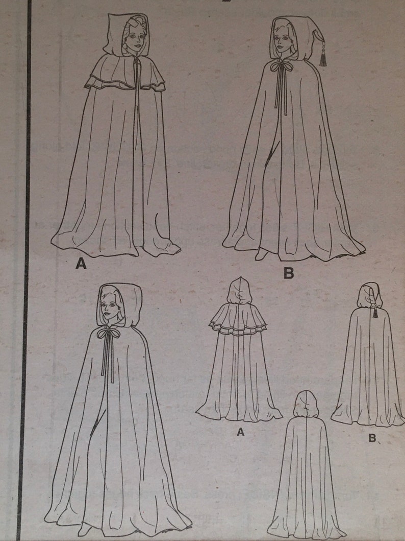 Simplicity 5794 Hooded Evening Length Capes Gothic Historical Cosplay ...