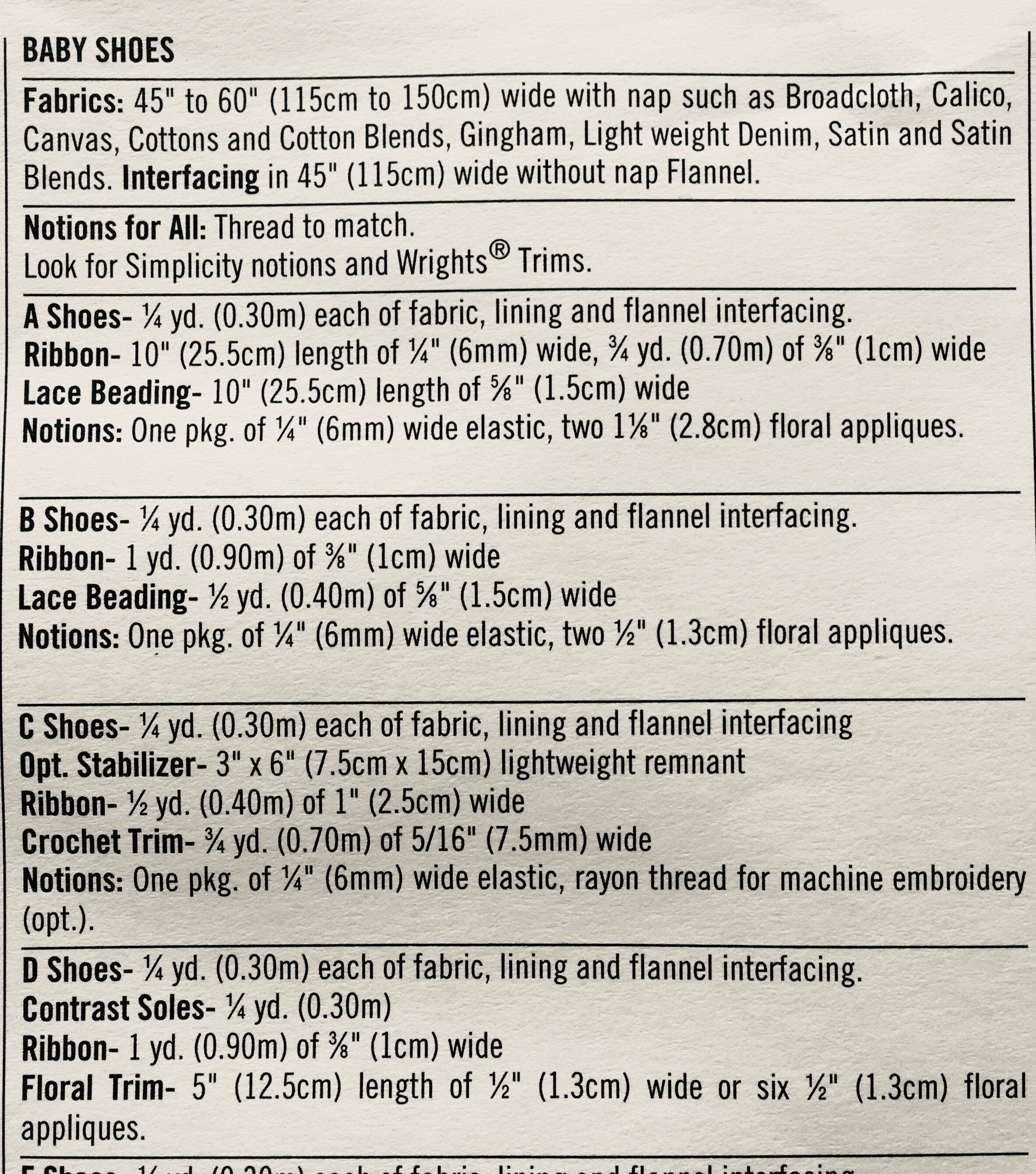 Simplicity 2471 Baby Shoes Soft Fabric Booties Mary Janes One Size ...