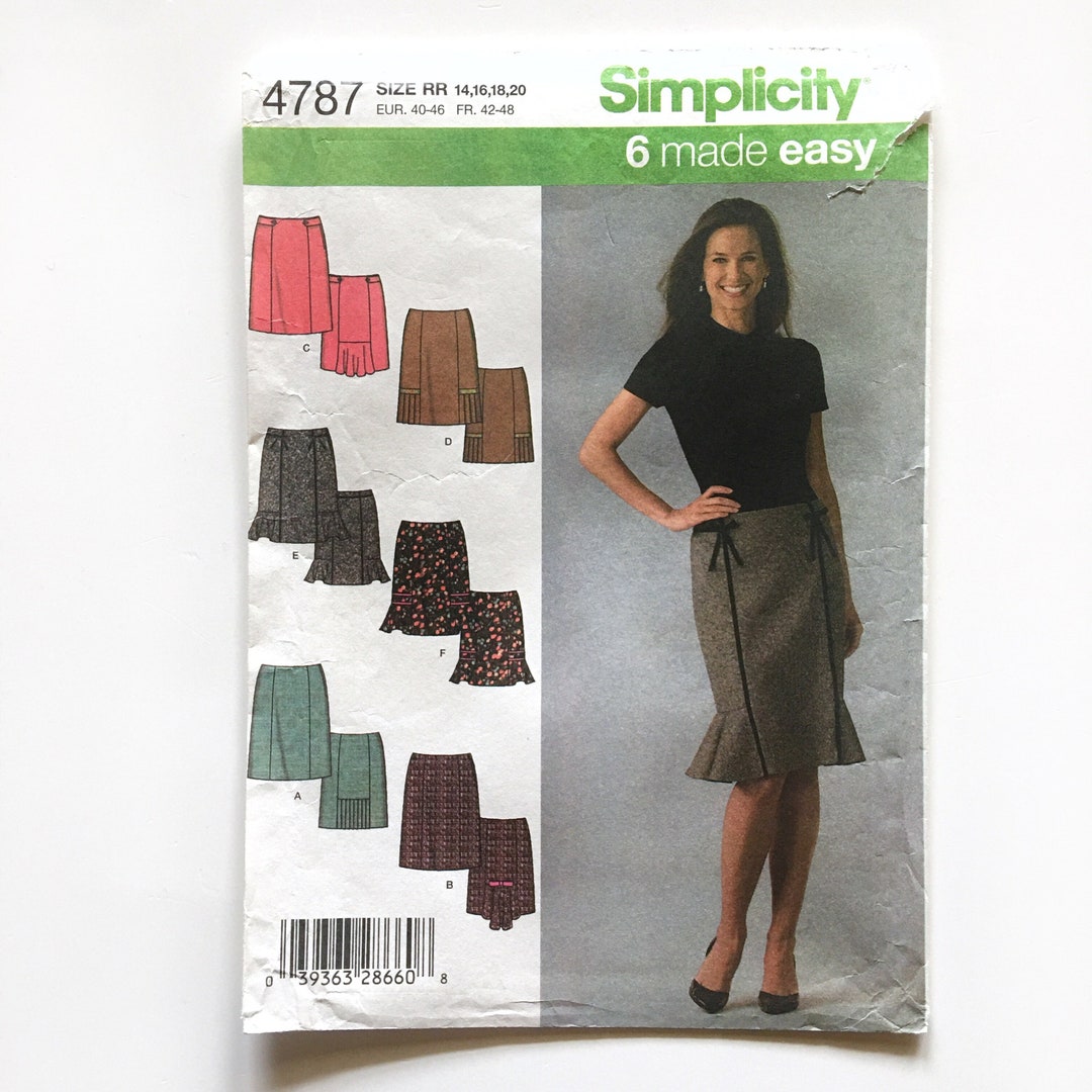 Simplicity 4787 6 Made Easy Straight Skirt With Kick Pleat Side Ruffle ...