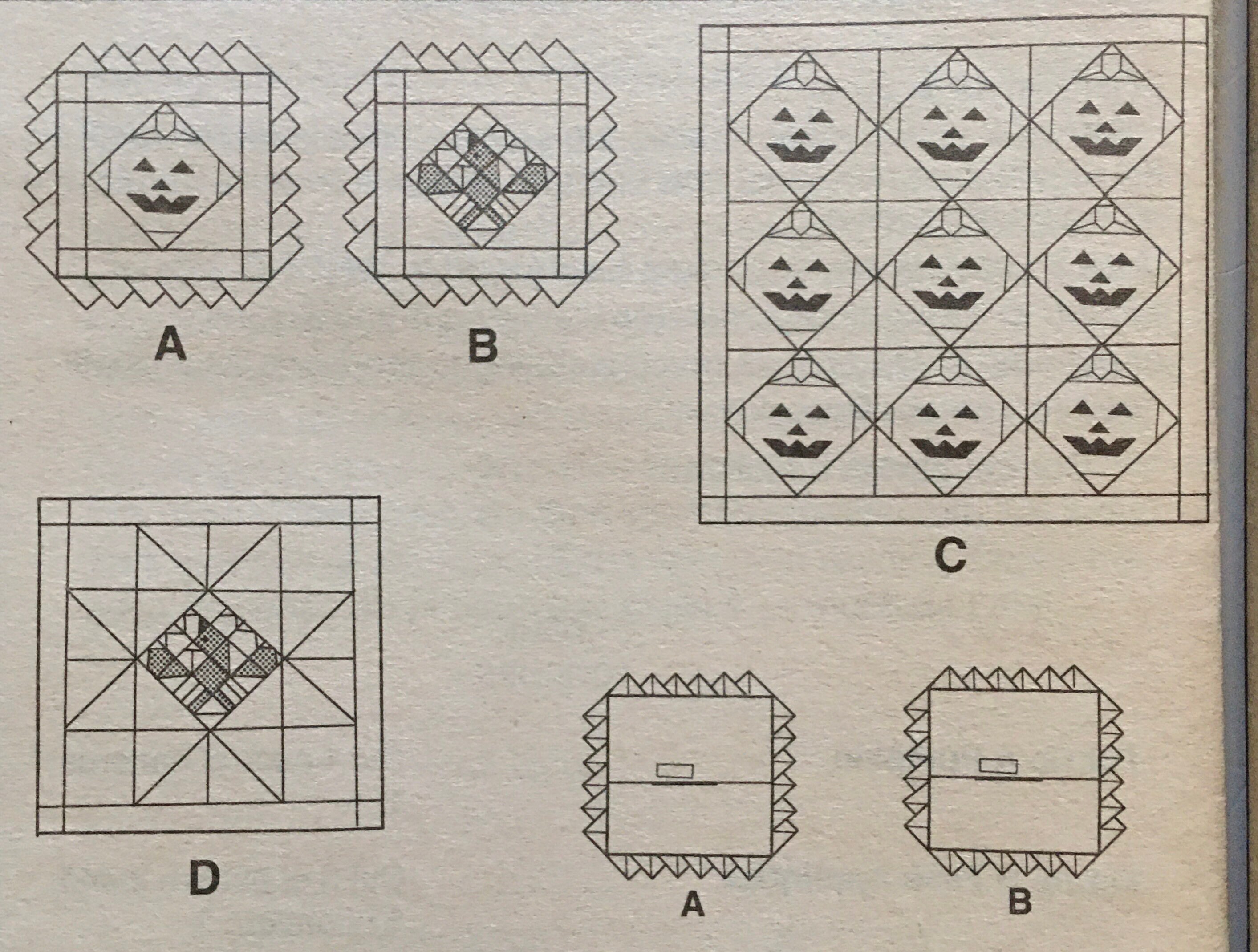 Simplicity 9788 Quilt Block Club Halloween Thanksgiving Pumpkin Turkey ...