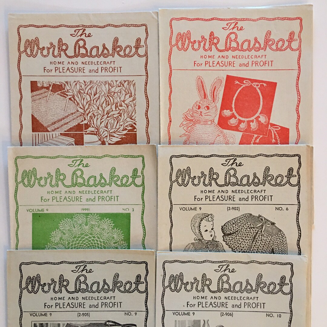 Vintage 1940's the Workbasket Magazine Volume 9 Knitting Quilting ...