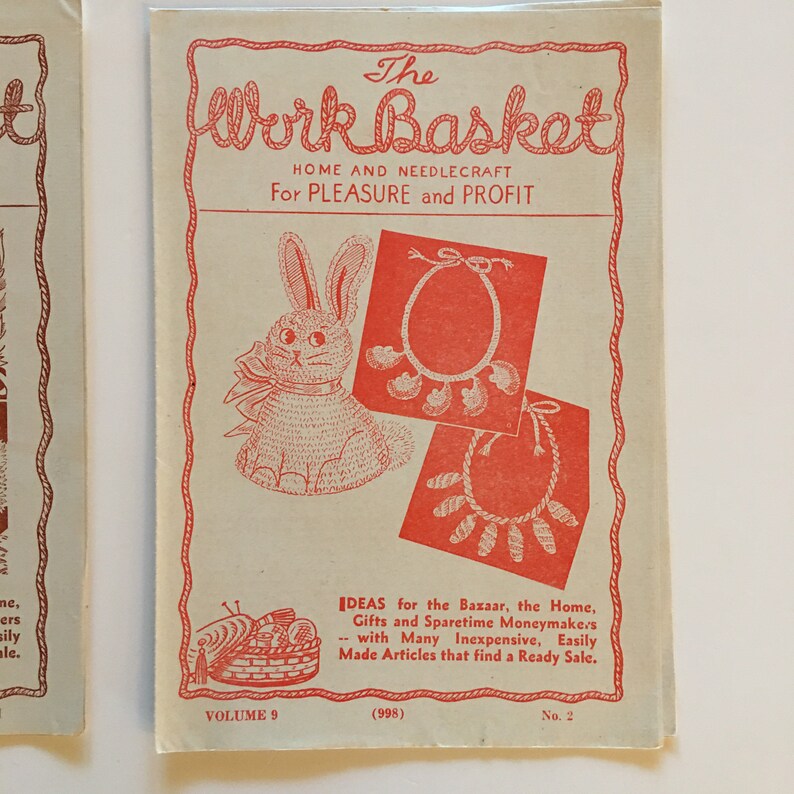 Vintage 1940's the Workbasket Magazine Volume 9 Knitting Quilting ...