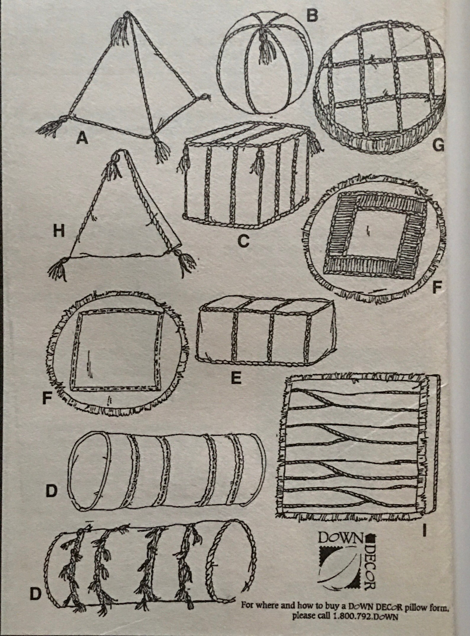 Simplicity 7112 Design Your Own Pillows Round Square Bolster - Etsy