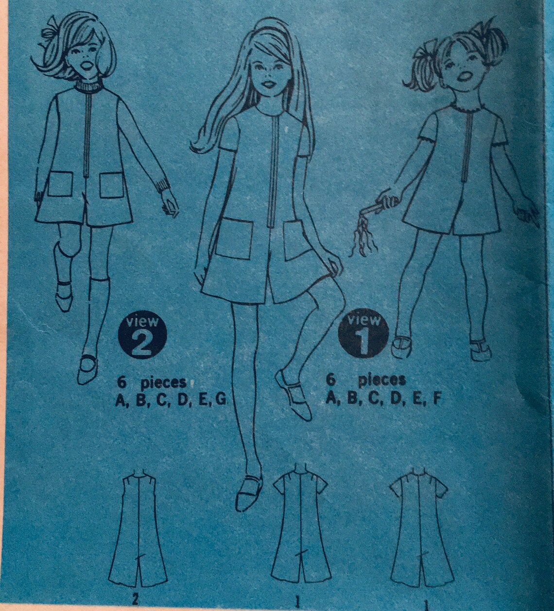 Simplicity 7708 Girls Shoulder Button Romper Playsuit Pantdress Size 4 ...