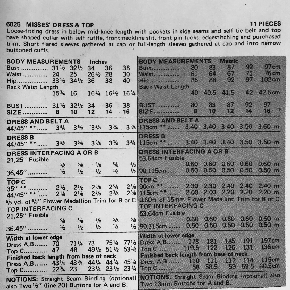 Butterick 6025 Boho Pullover Blouse Dress Pintucks Sash Misses - Etsy